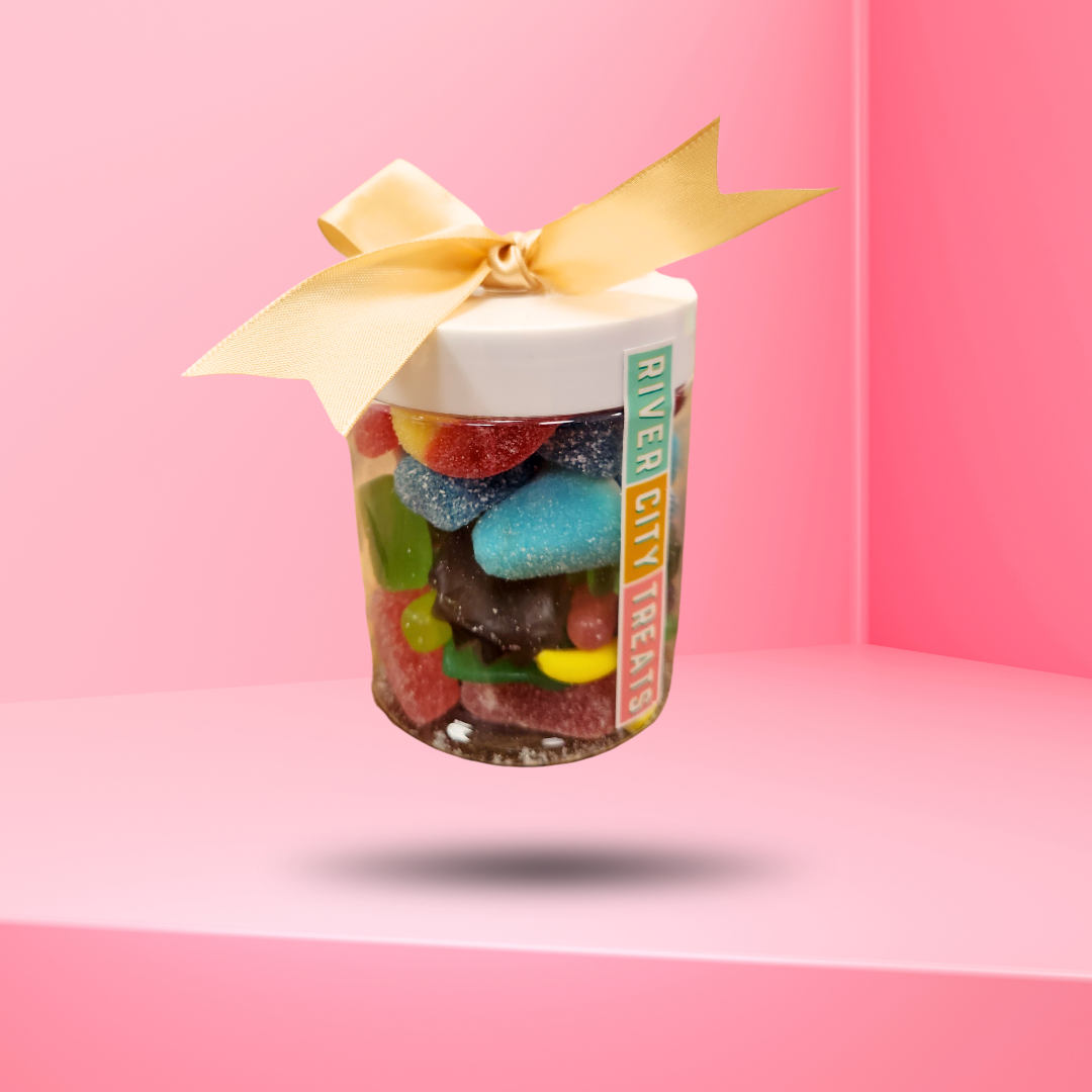 CandyGram Bow Jar 220g | River City Treats - Campbell River Candy ...