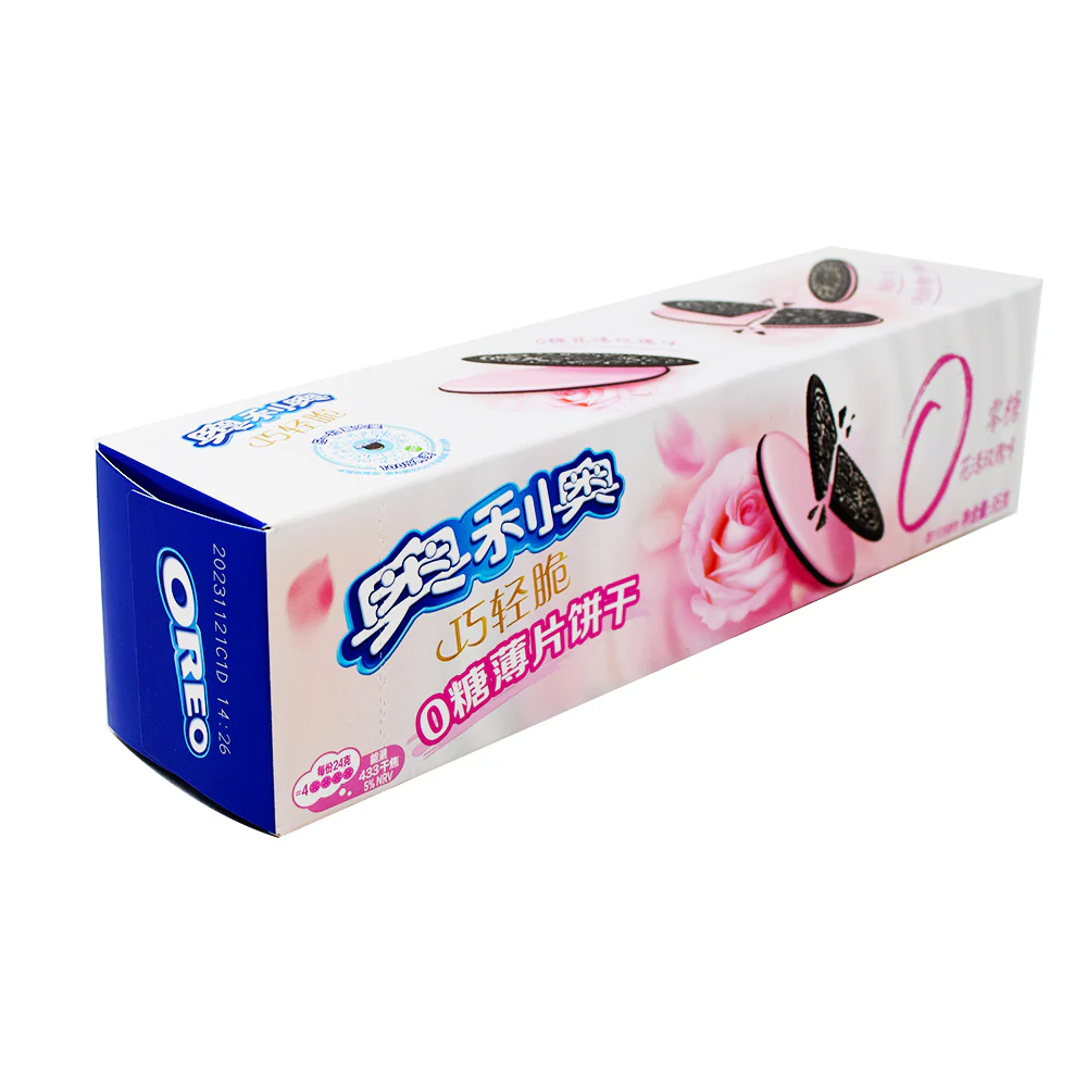 Oreo Ultra Thins Zero Sugar Rose (China) 95g | River City Treats ...